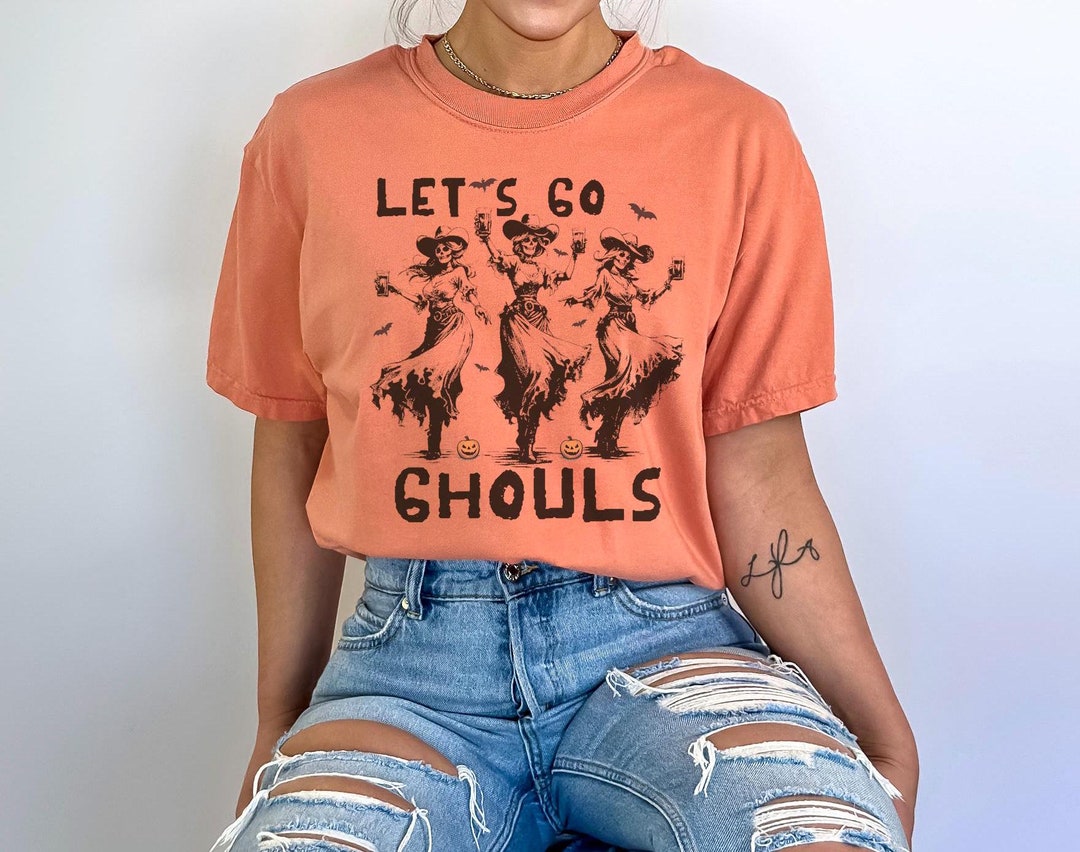 Lets Go Ghouls Wild West Halloween Dancing Skeletons Girly Halloween ...