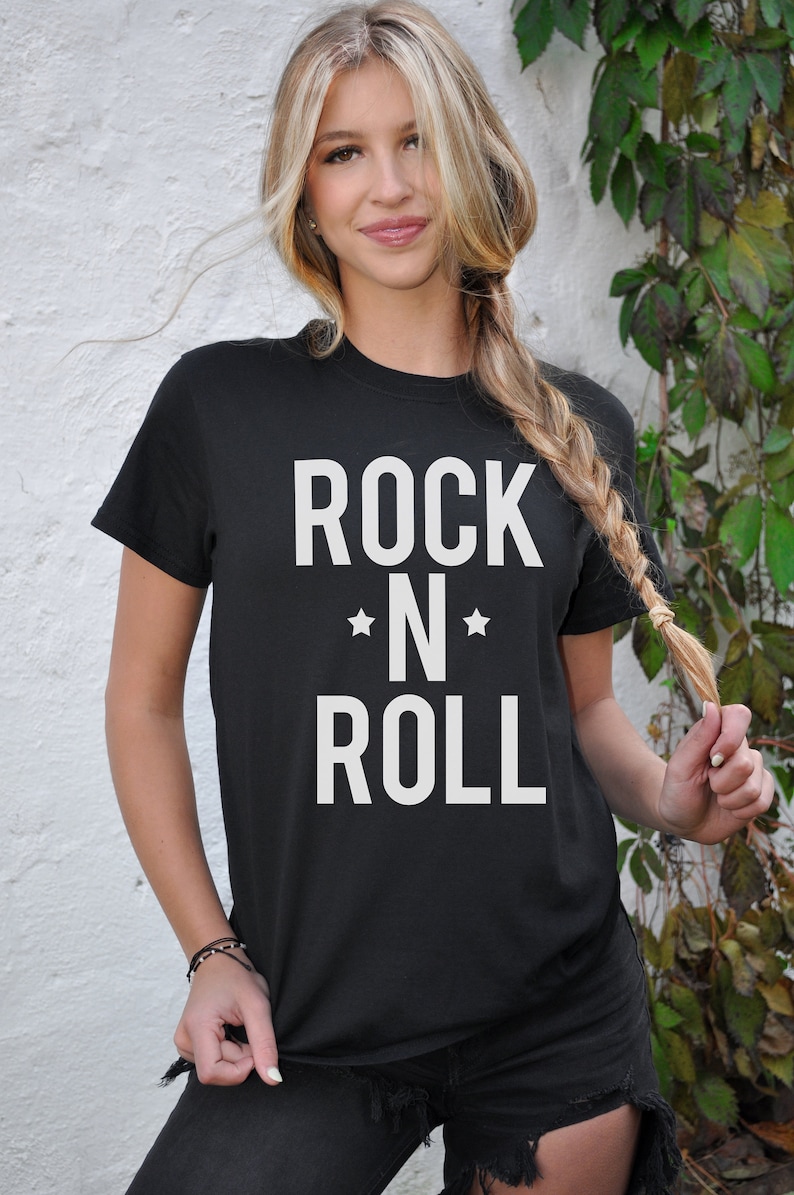 Rock-n-roll T-shirt Rock Tee for Women Concert Fashion Tee Plus Size ...