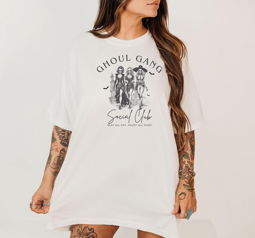 Ghoul Gang Social Club Shirt Whimsigoth Clothing Plus Size Halloween ...