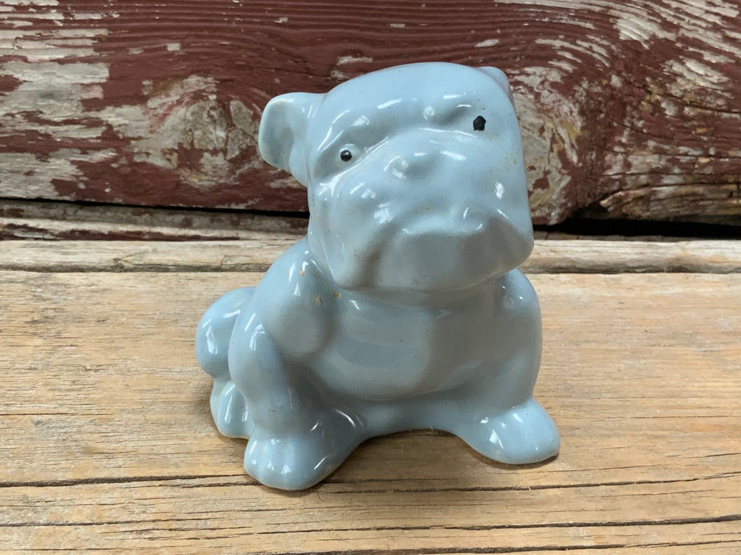 Vintage Rosemeade Pottery Blue Bulldog 1950’s Planter North Dakota - Etsy