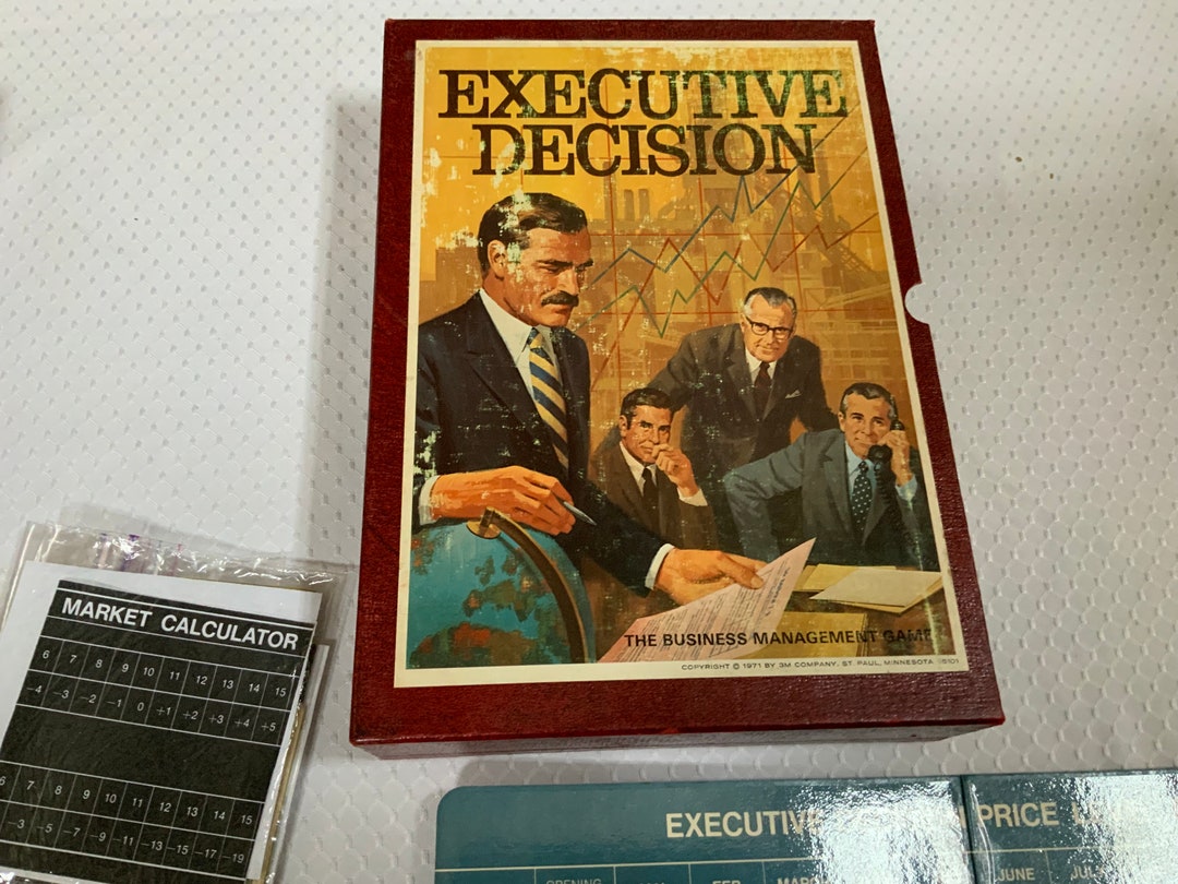 Vintage 1971 Complete Game “executive Decision” Business Management ...