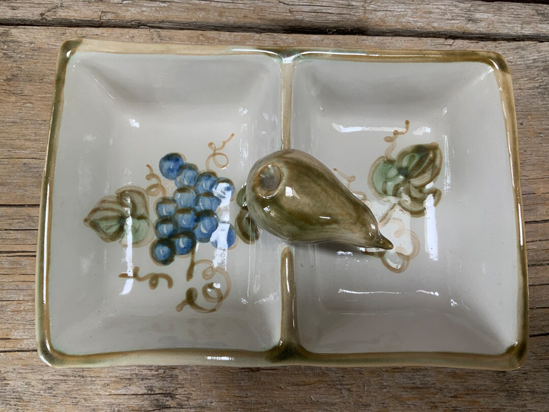 John B Taylor Pottery Sectional Dish 1960s Harvest Pattern American ...