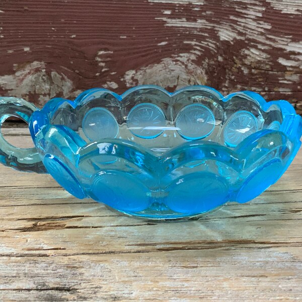 Fostoria Coin Glass Blue - Etsy