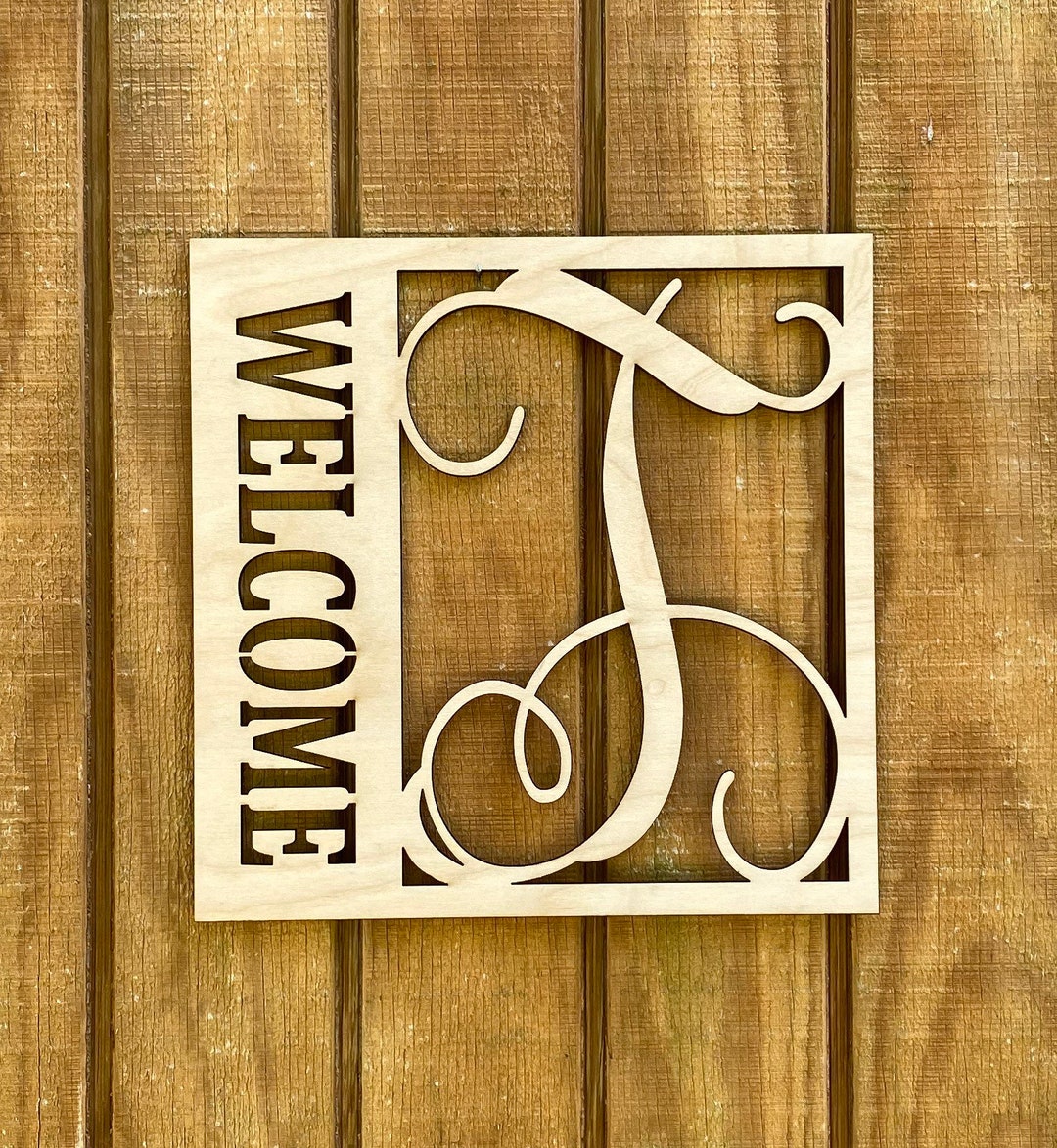 Personalized Square Name Wood Monogram Sign Wedding Gift - Etsy