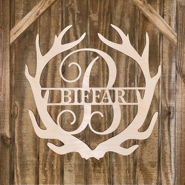 Antler Monogram - Etsy