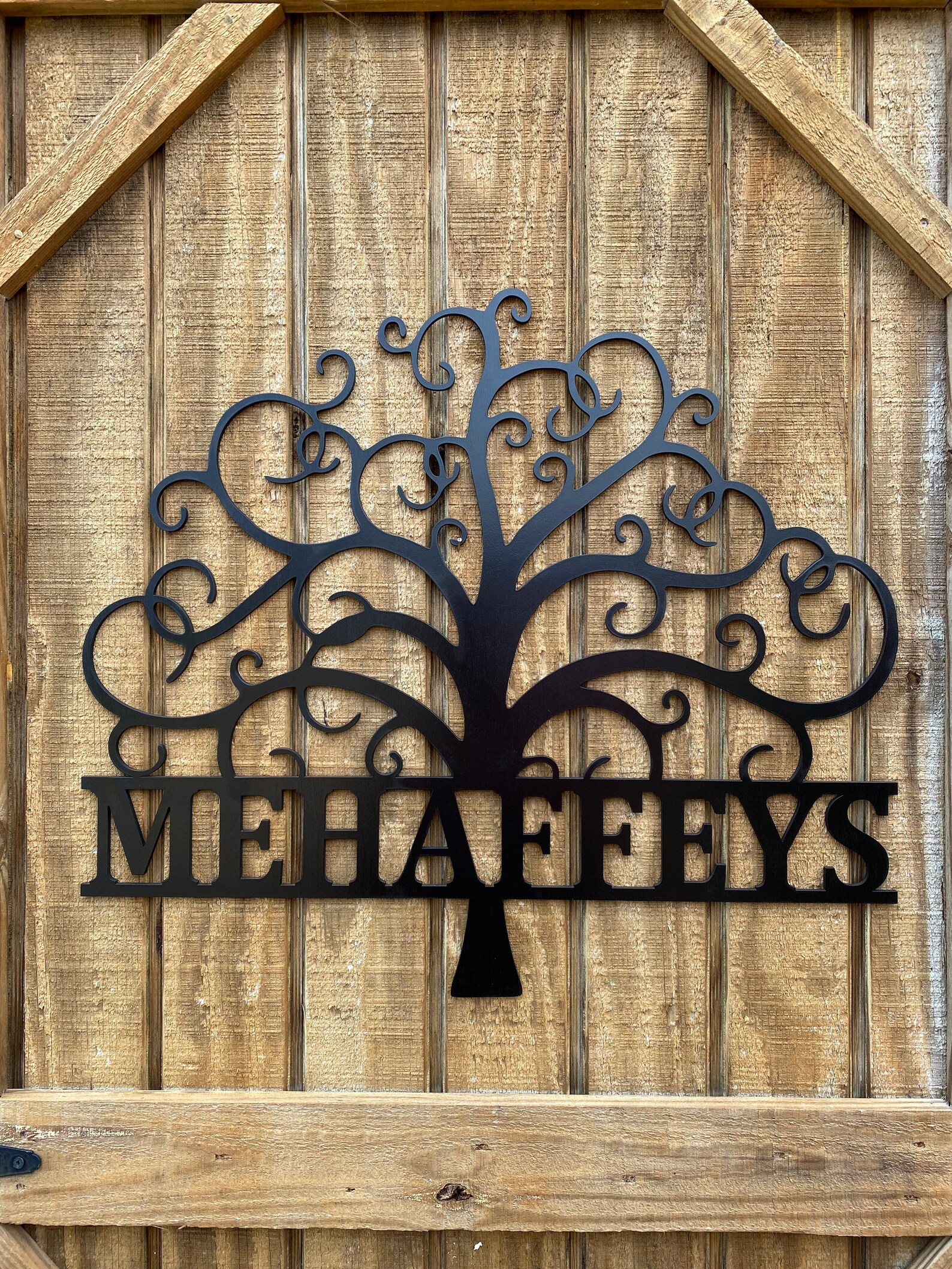 Personalized Tree Monogram Last Name Sign Family Tree Name - Etsy