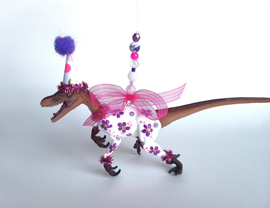 Hanging Raptor Ornament in Pink Purple White and Gold, Gifts for Quirky ...