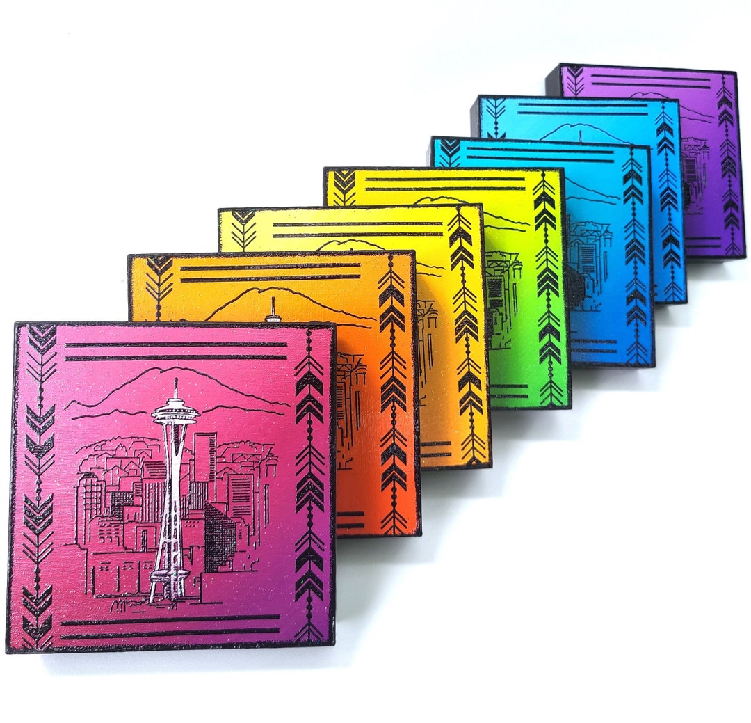 City of Seattle Skyline Wall Art, Seattle Themed Gift, Pacific ...