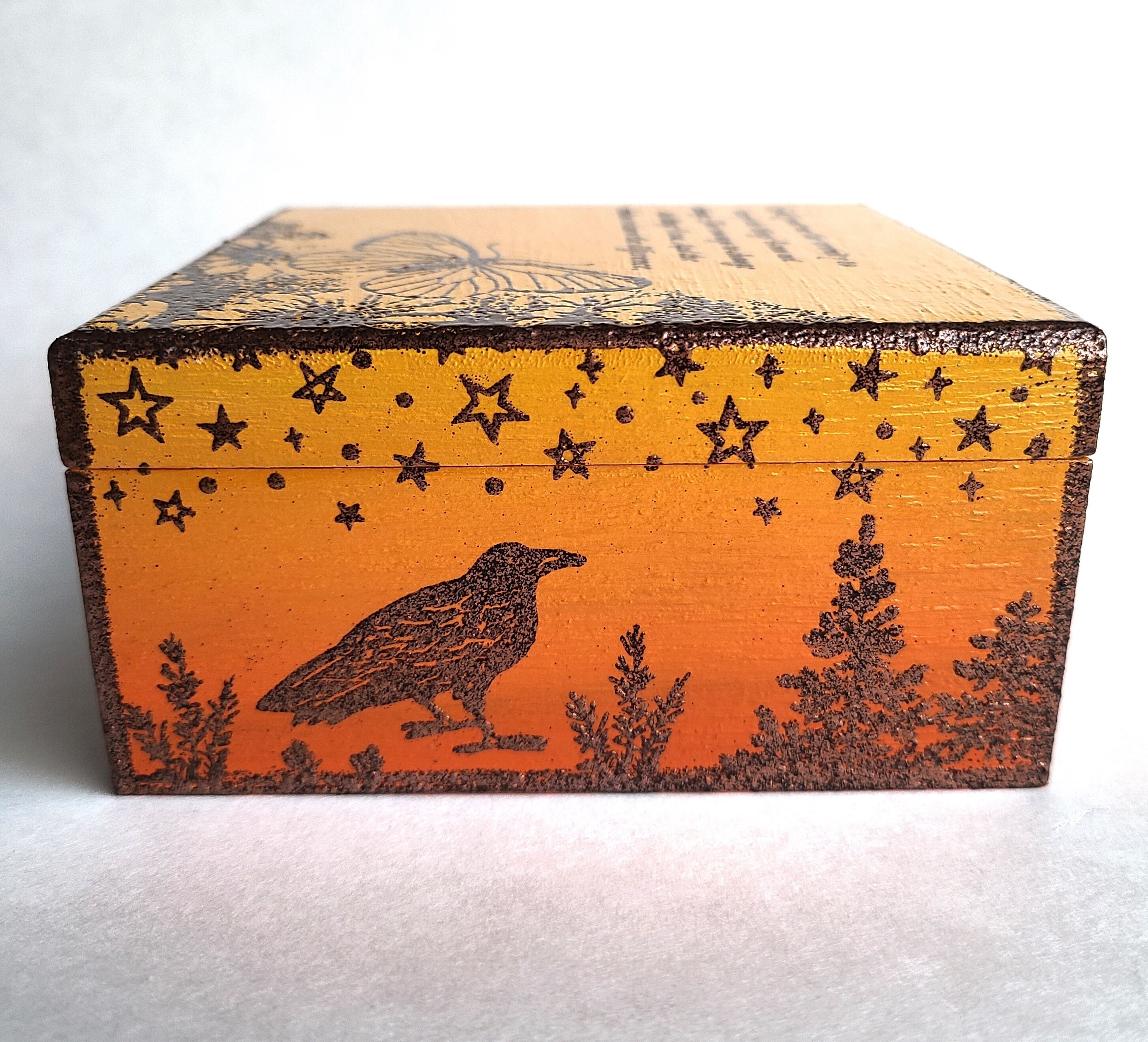 Serenity Prayer Box in Yellow and Orange, Pretty Jewelry Box With ...