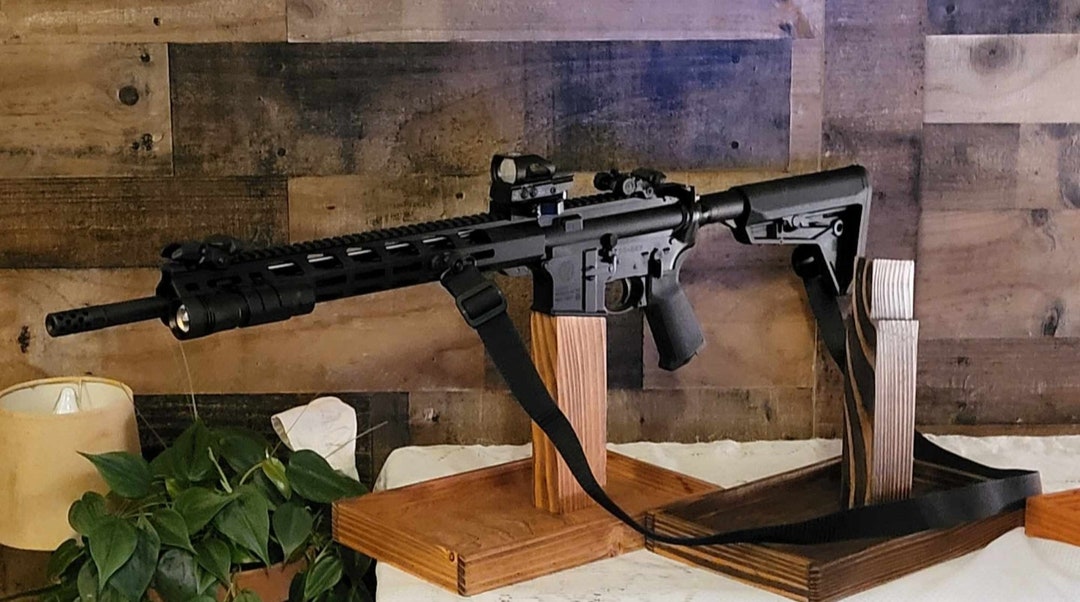 AR15 Rifle Stand, for Display, Cleaning and Adding Accessories and ...