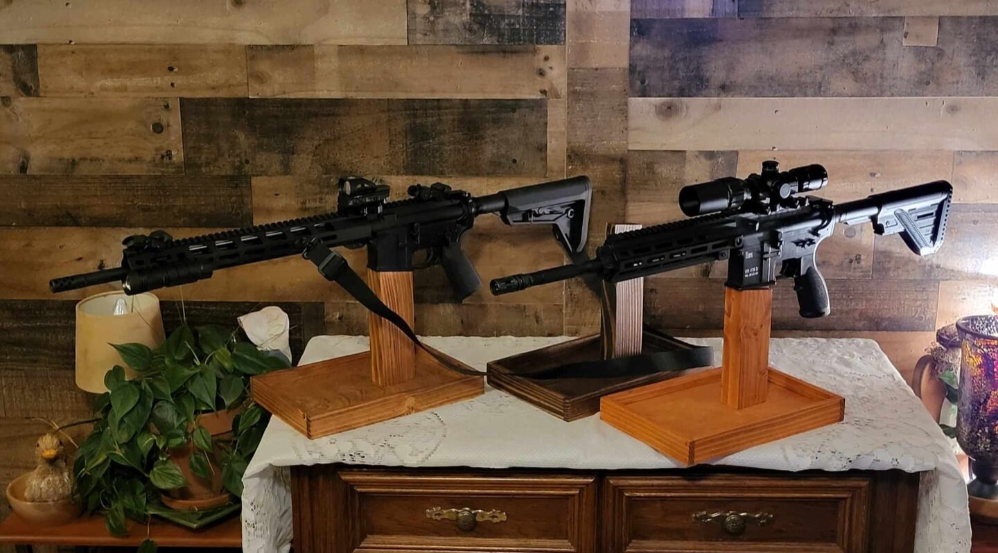 AR15 Rifle Stand, for Display, Cleaning and Adding Accessories and ...