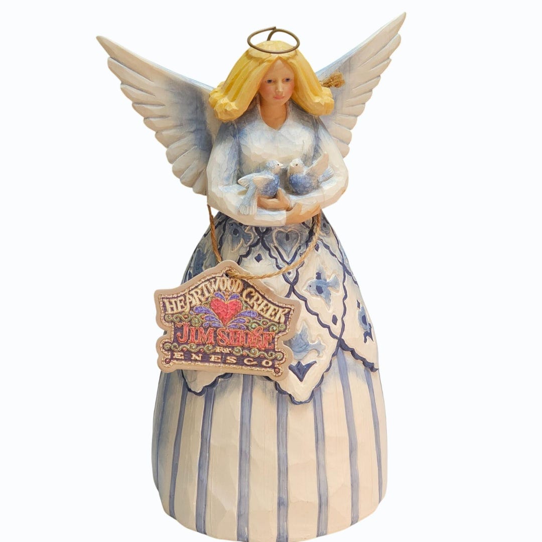 Vintage 2003 Jim Shore / Enesco Heartwood Creek Angel 114406 Psalms 85: ...