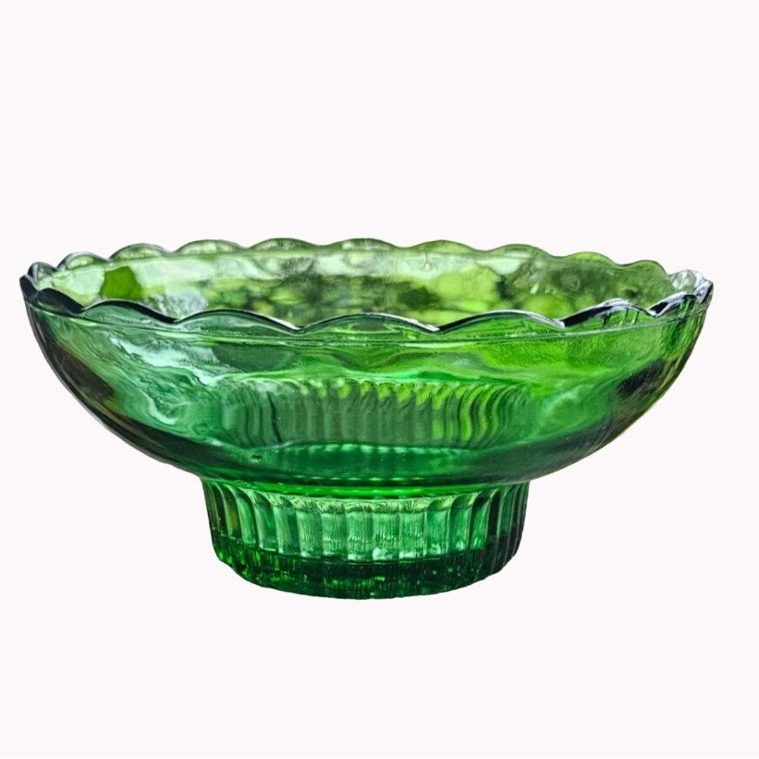 Vintage 1950s E. O. Brody Company Green Glass Bowl M 2000 Cleveland ...