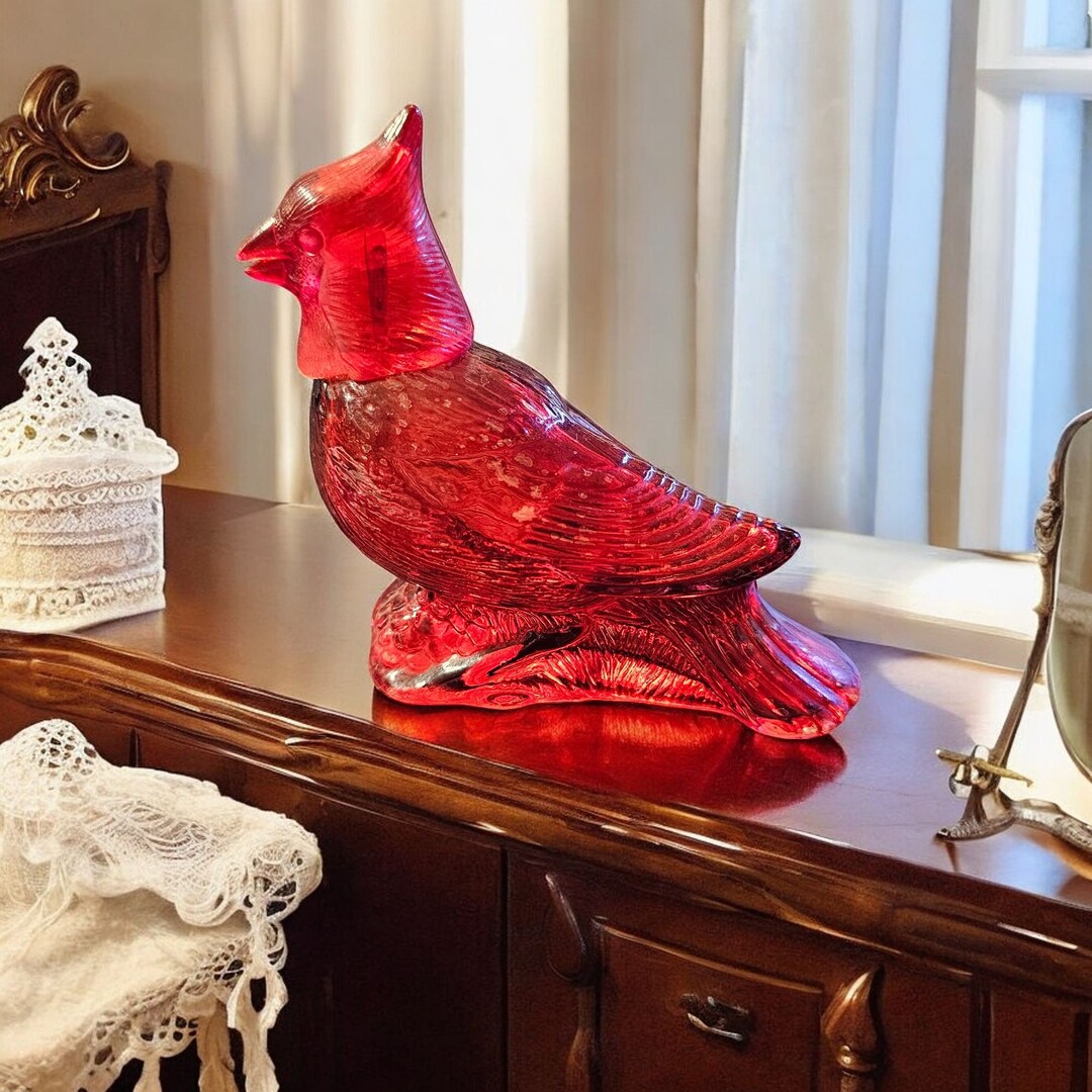 Avon EMPTY Red Cardinal Shaped Charisma Cologne Decanter / Bottle ...