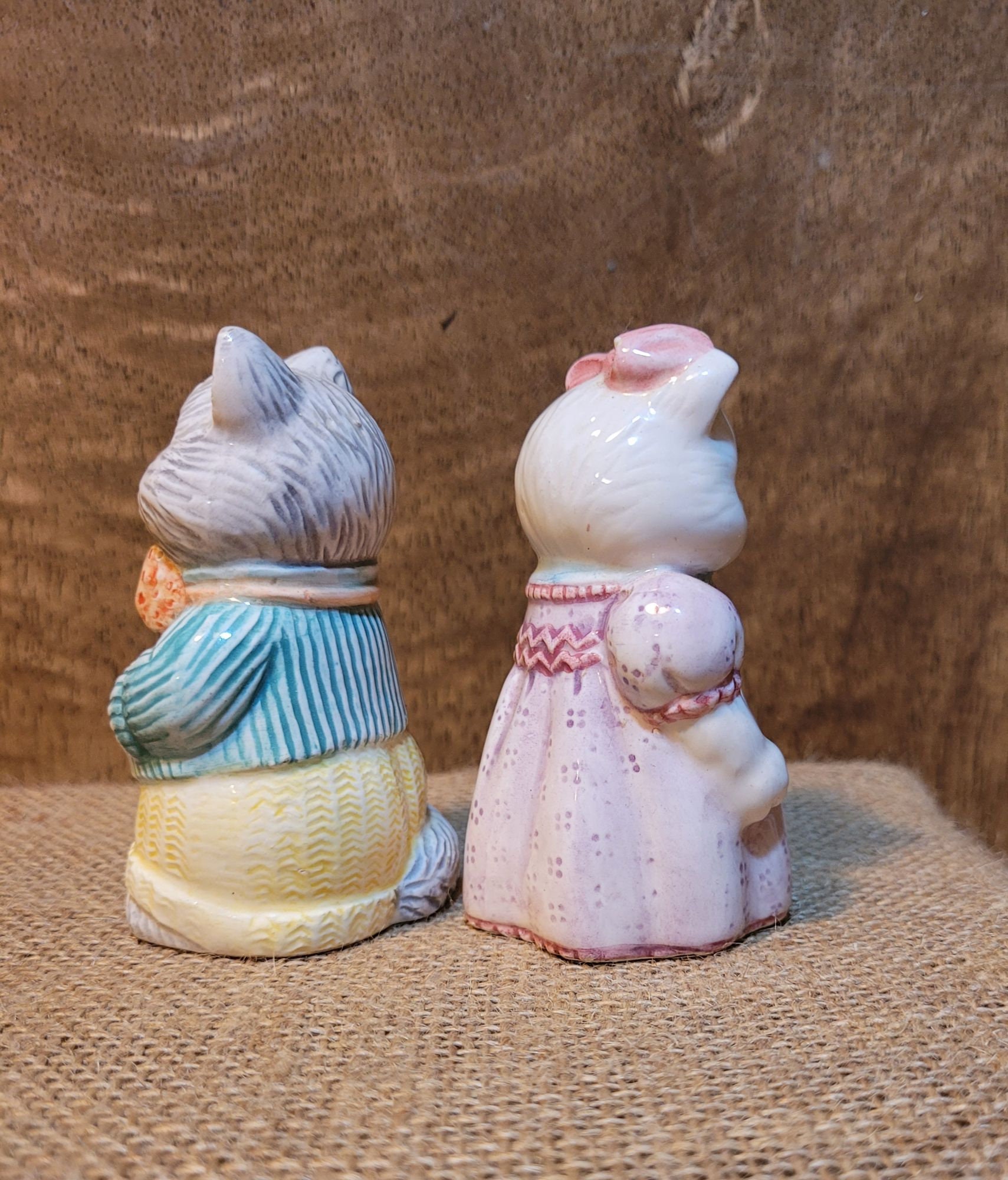 Vintage Avon Mr. and Mrs. Kitty Cat Salt and Pepper Shaker 1992 Dapper ...