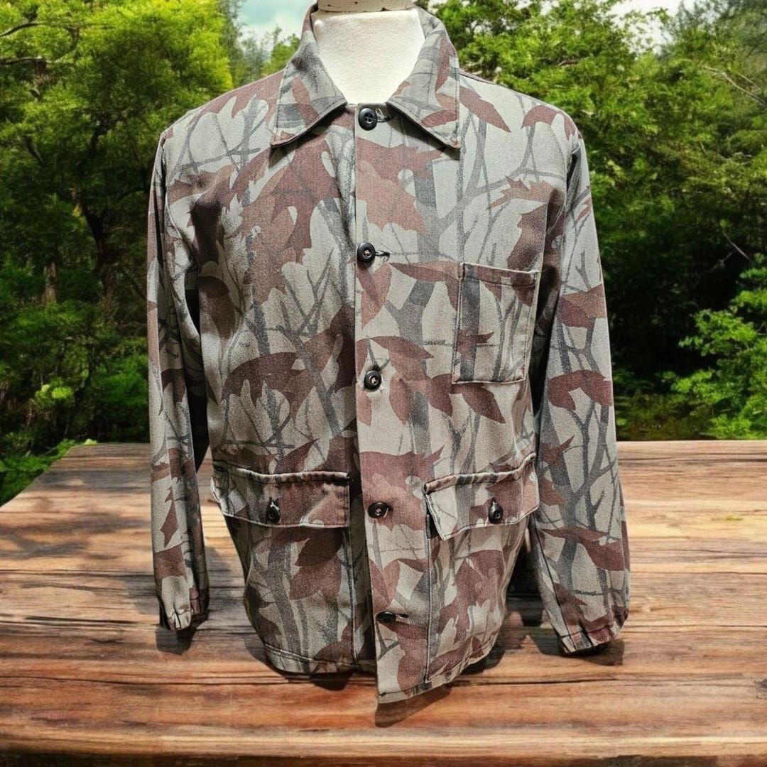 Vintage 80's Ranger Mirage Camo Button Jacket Mens Medium Worn USA Made ...