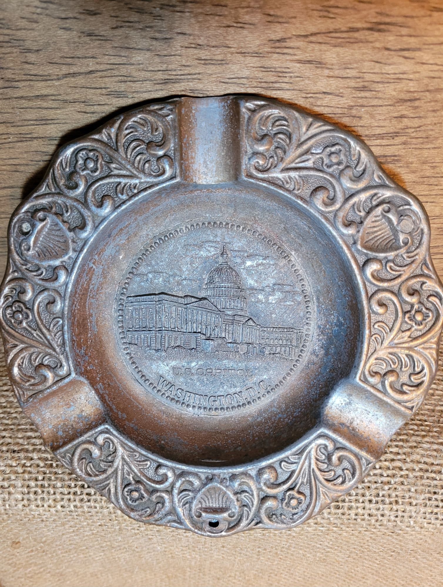 Vintage Metal Ashtray US Capital Washington DC Made in USA Round 5" - Etsy