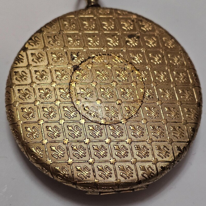 Vtg Estee Lauder Powder Compact 1960's Gold Metal / Mother of Pearl W ...