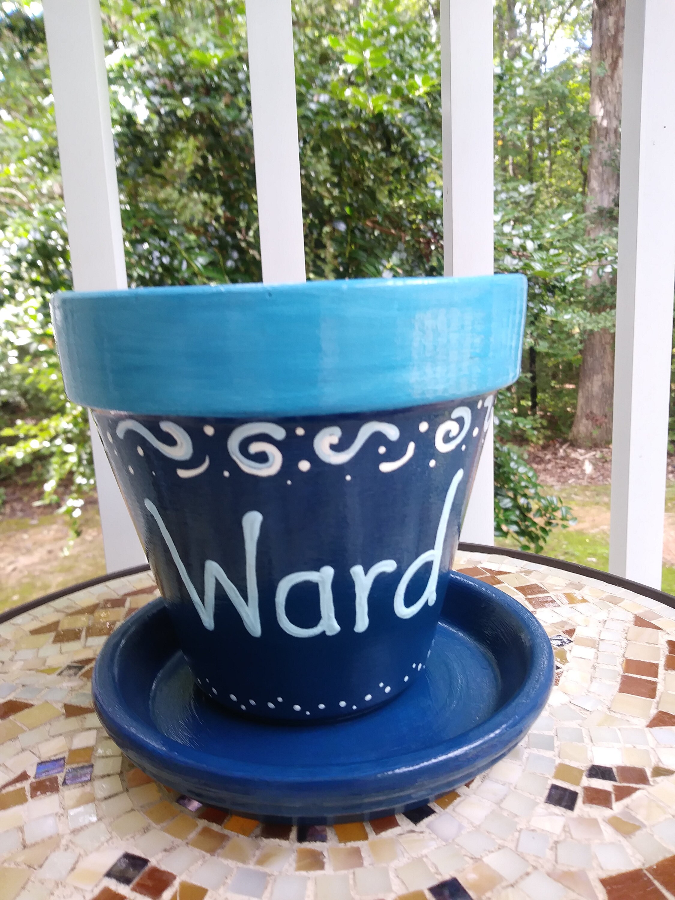 Custom Flower Pot, Personalized Outdoor Planter, Hand Painted Outdoor ...