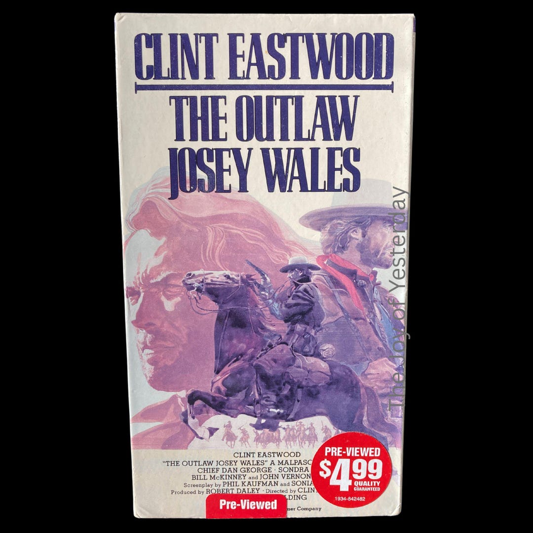 The Outlaw Josey Wales - VHS Vintage Movie - Clint Eastwood - (1976 ...