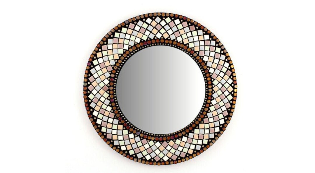 Mosaic Mirror 13" - Pastel Sonnet - Etsy