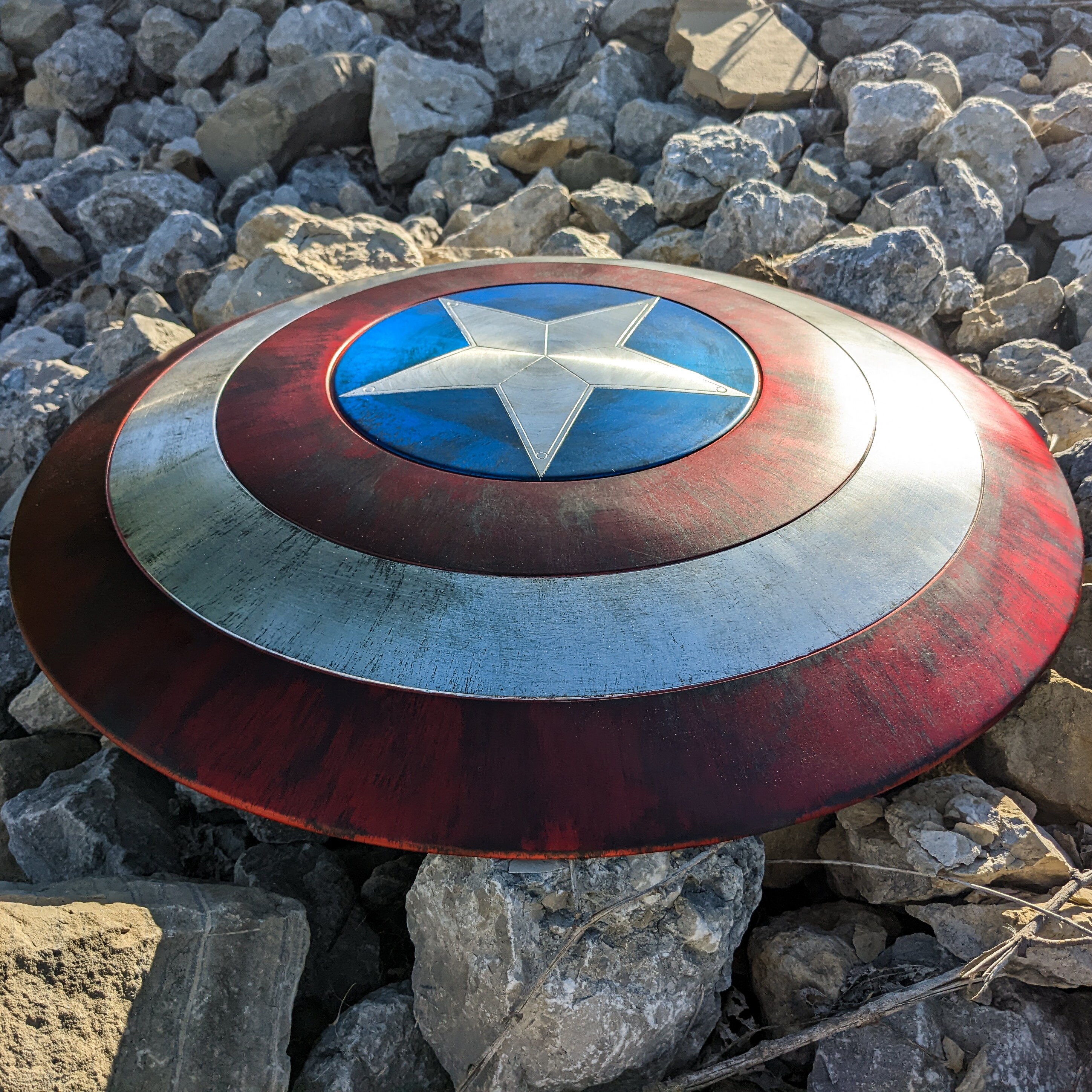 Captain America Shield Replica Blast Damaged Shield - Etsy
