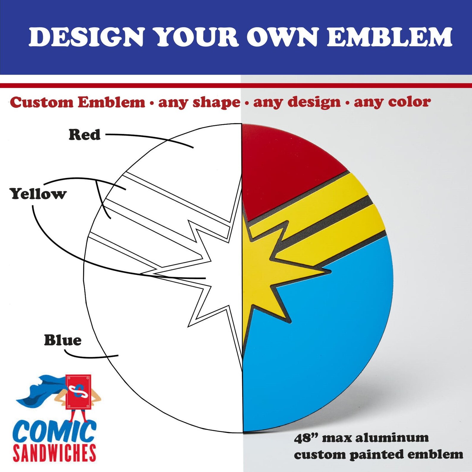 Design Your Own Emblem Custom Metal Emblems | Etsy