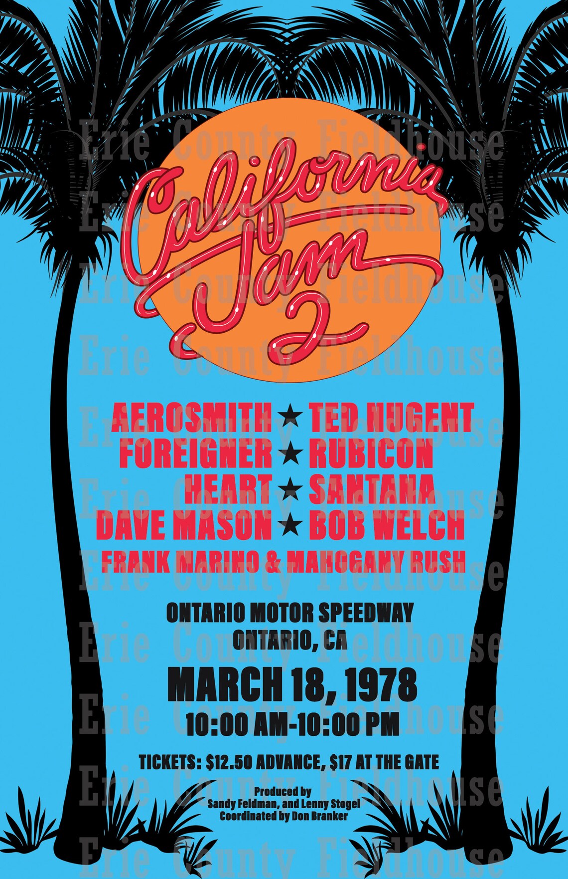 Cal Jam 2 Poster, California Jam 2 - Etsy