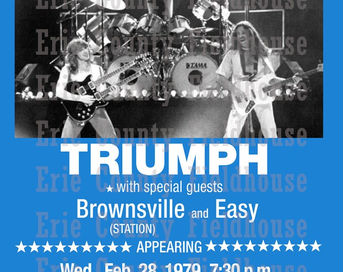 Triumph 1979 Concert Poster Erie County Fieldhouse Erie PA - Etsy