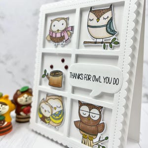 Handmade Card/owl Thank You Card/animal Card - Etsy