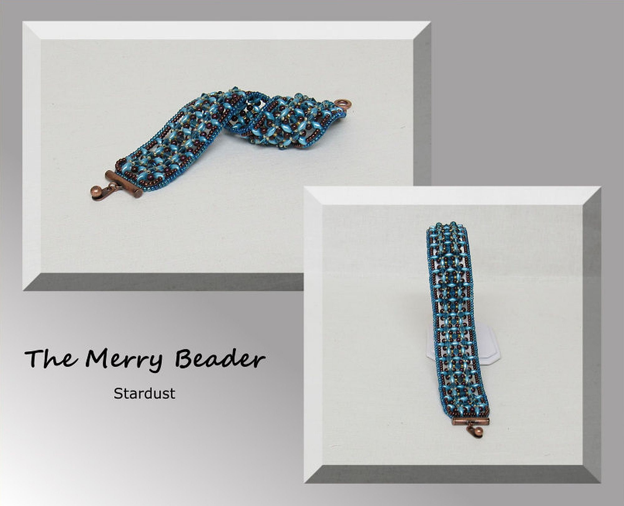 Tutorial - Pattern Stardust Bracelet Right Angle Weave, Super Duo Beads ...