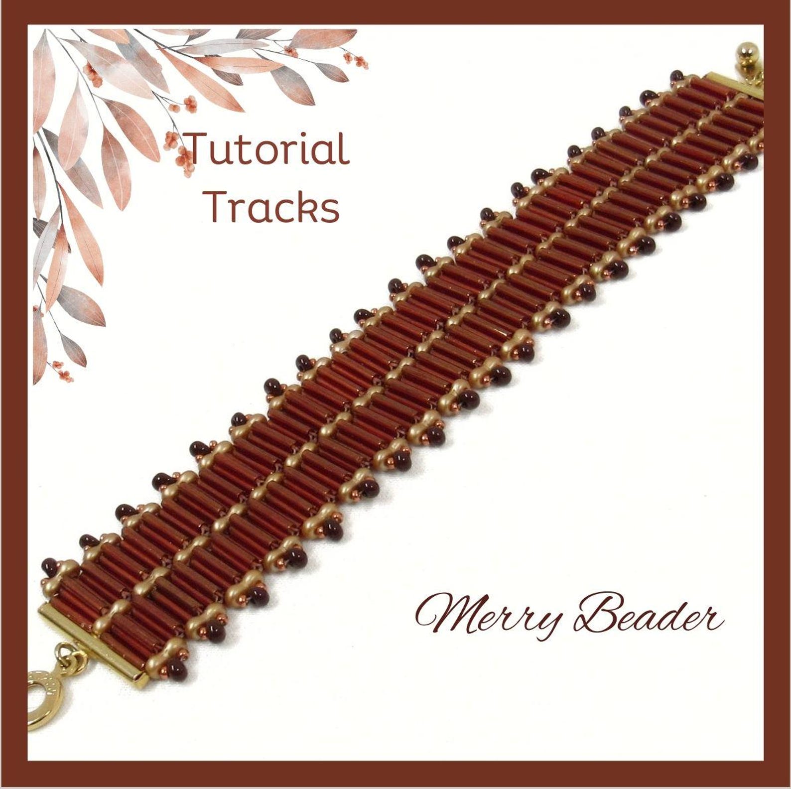Tracks Bracelet Tutorial With Bugle Beads, Seed Beads and Two Hole ...