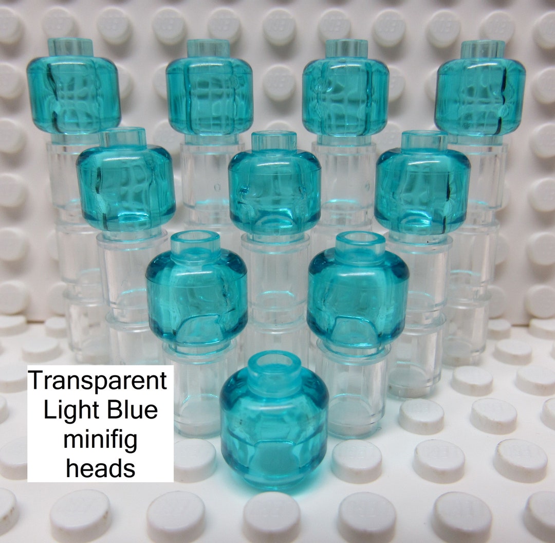 Minifig Heads Transparent Light Blue Plain Lot of 10 LEGO® - Etsy