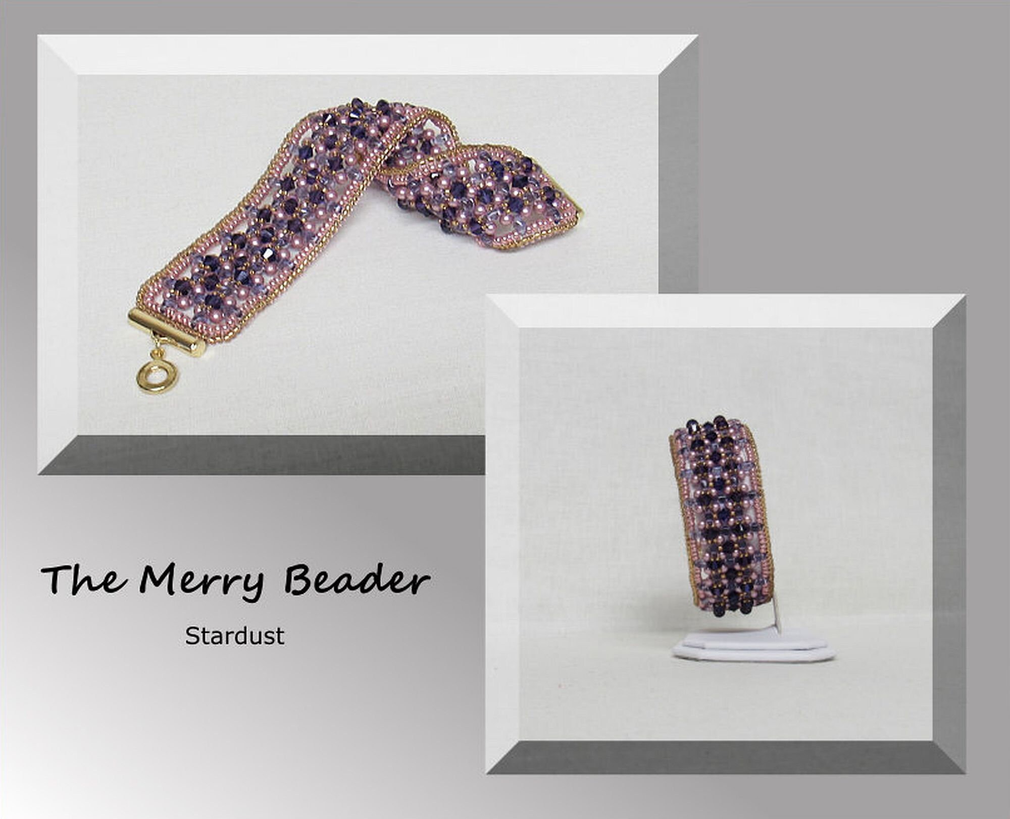 Tutorial - Pattern Stardust Bracelet Right Angle Weave, Super Duo Beads ...