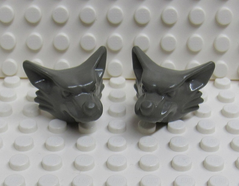 Werewolf LEGO® Minifig Monster Heads Dark Gray From Studios 1380 - Etsy
