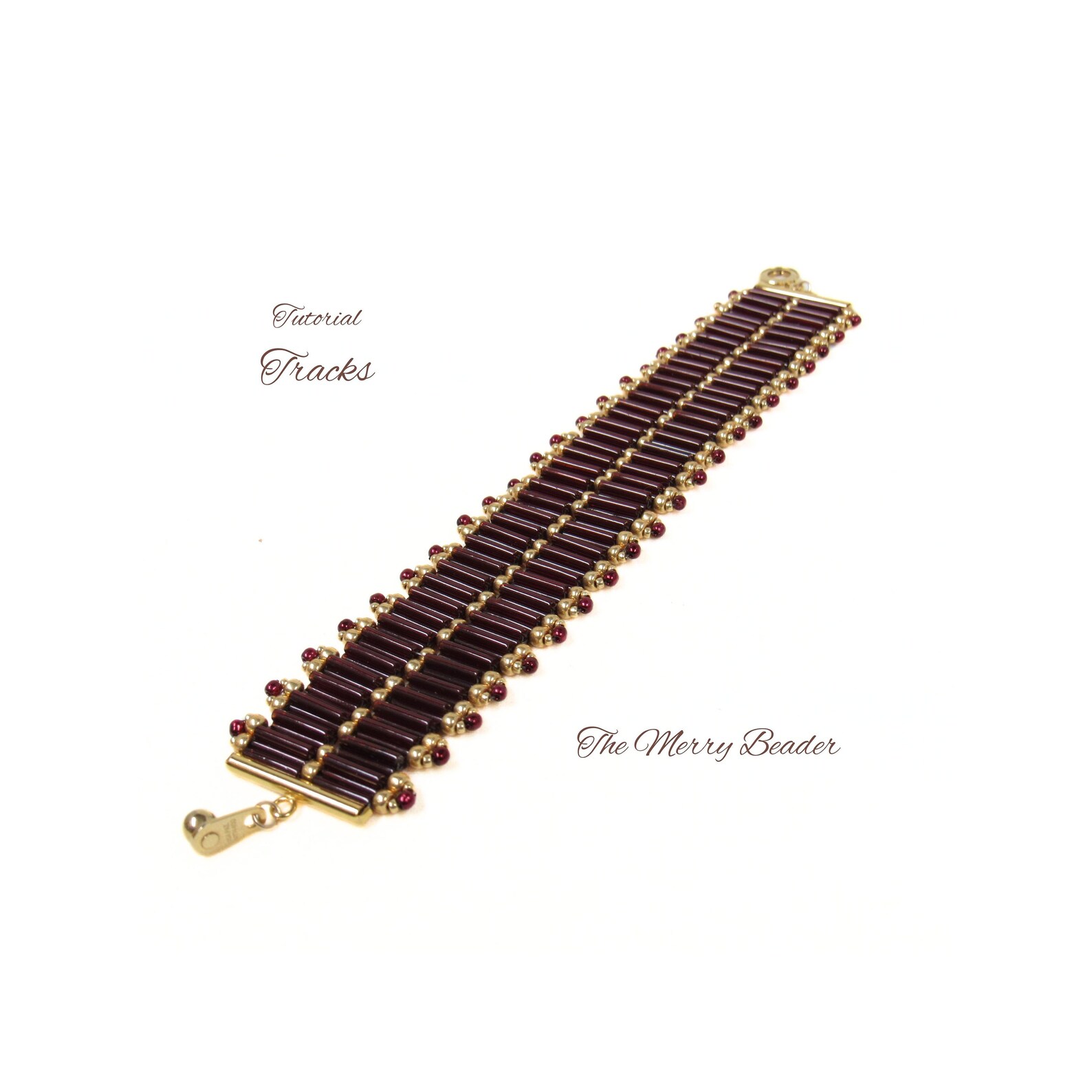 Tracks Bracelet Tutorial With Bugle Beads, Seed Beads and Two Hole ...