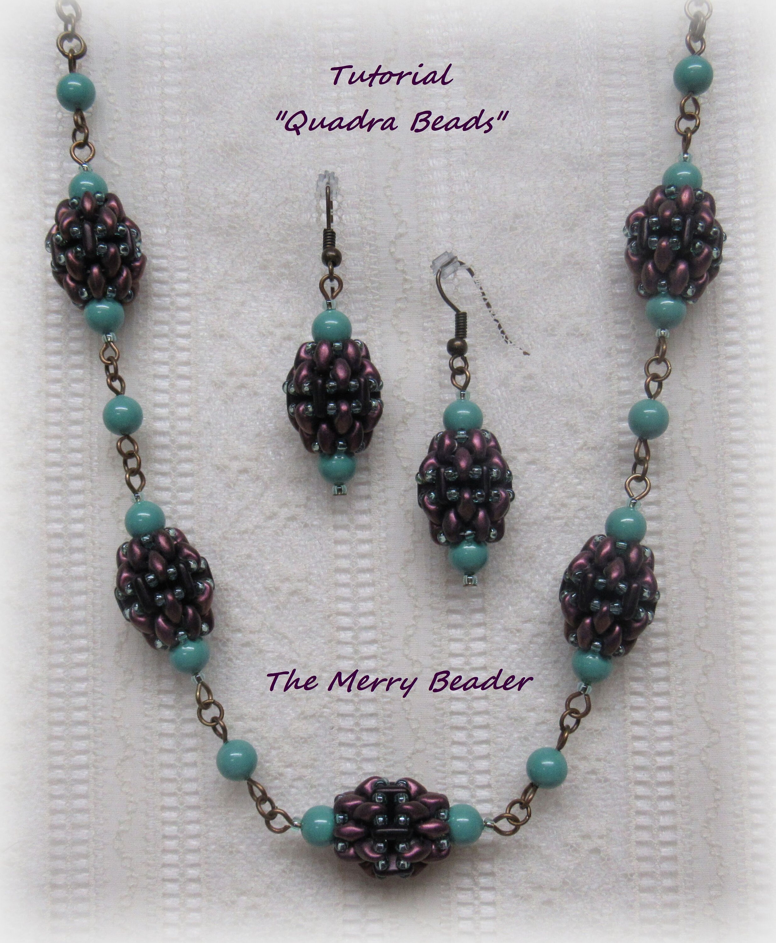 Tutorial Pattern Quadra Tile Beads Seed Beads Superduo Beads Beaded ...