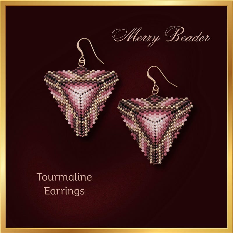 Triangle Peyote Earring - Etsy UK