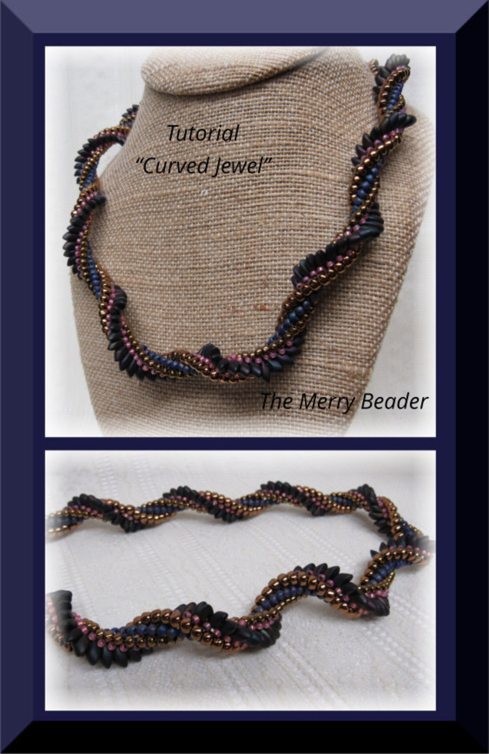 Tutorial Pattern curved Jewel Spiral Herringbone - Etsy