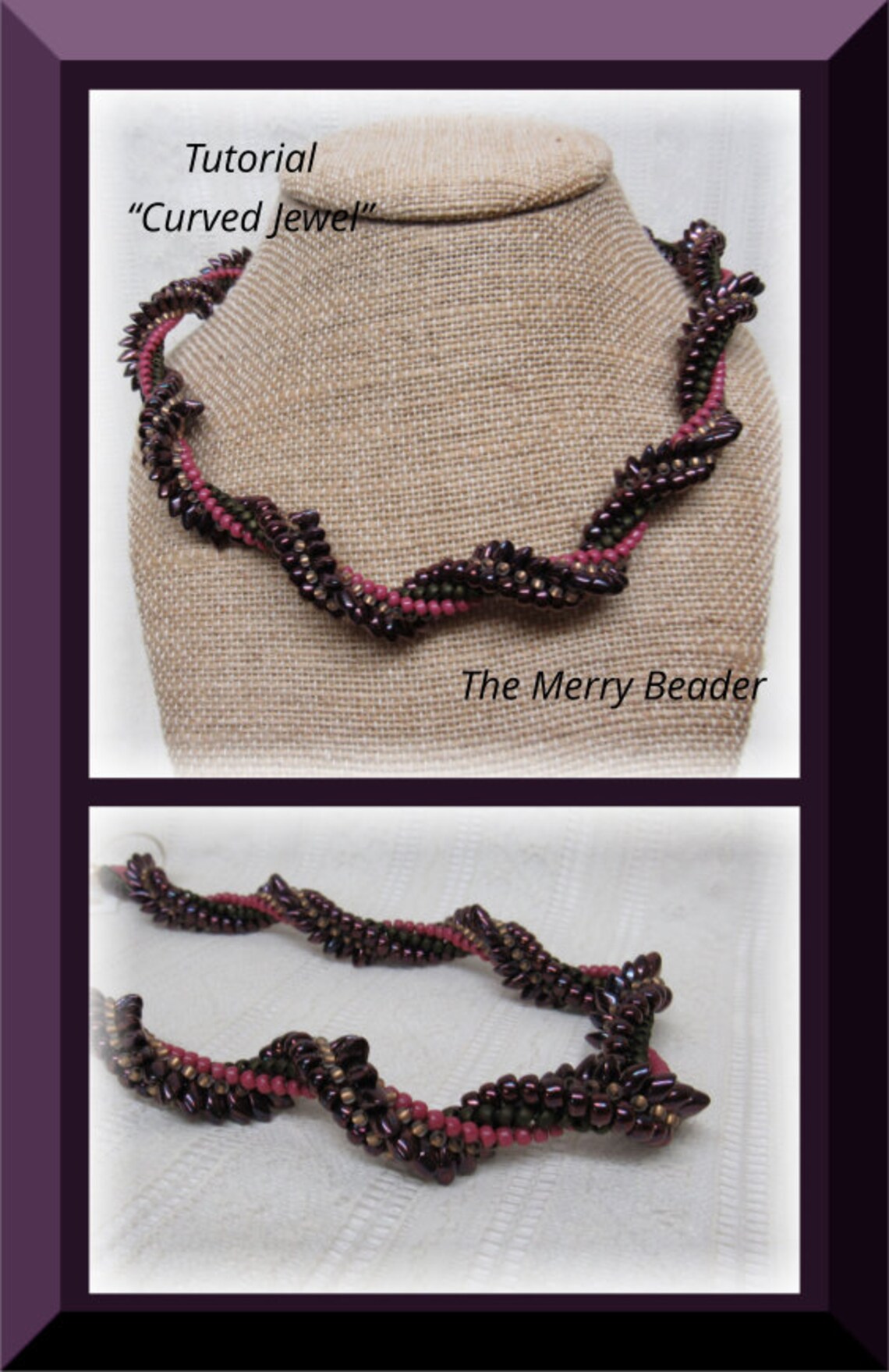 Tutorial Pattern curved Jewel Spiral Herringbone - Etsy