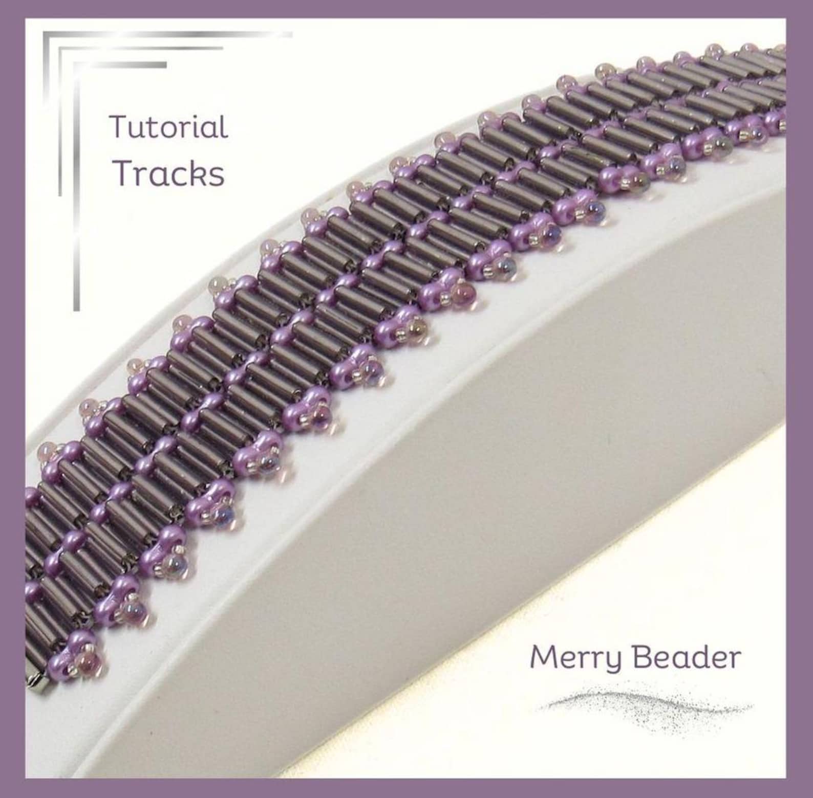 Tracks Bracelet Tutorial With Bugle Beads, Seed Beads and Two Hole ...