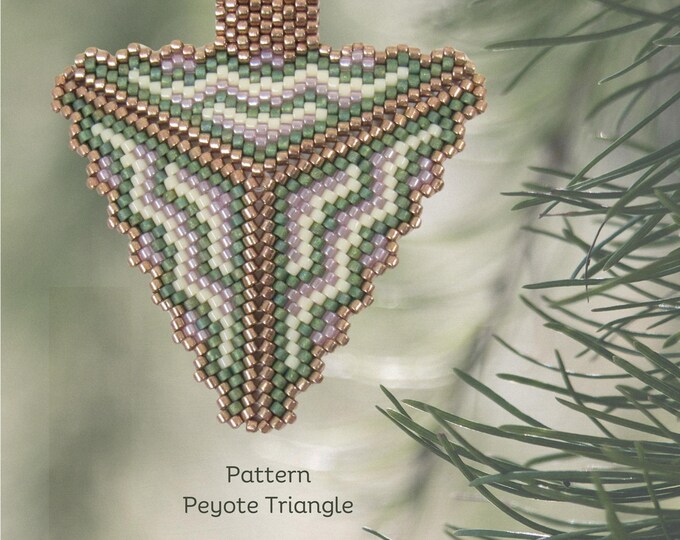 Peyote Stitch Triangle Willow Pendant Pattern With Word Chart PDF ...