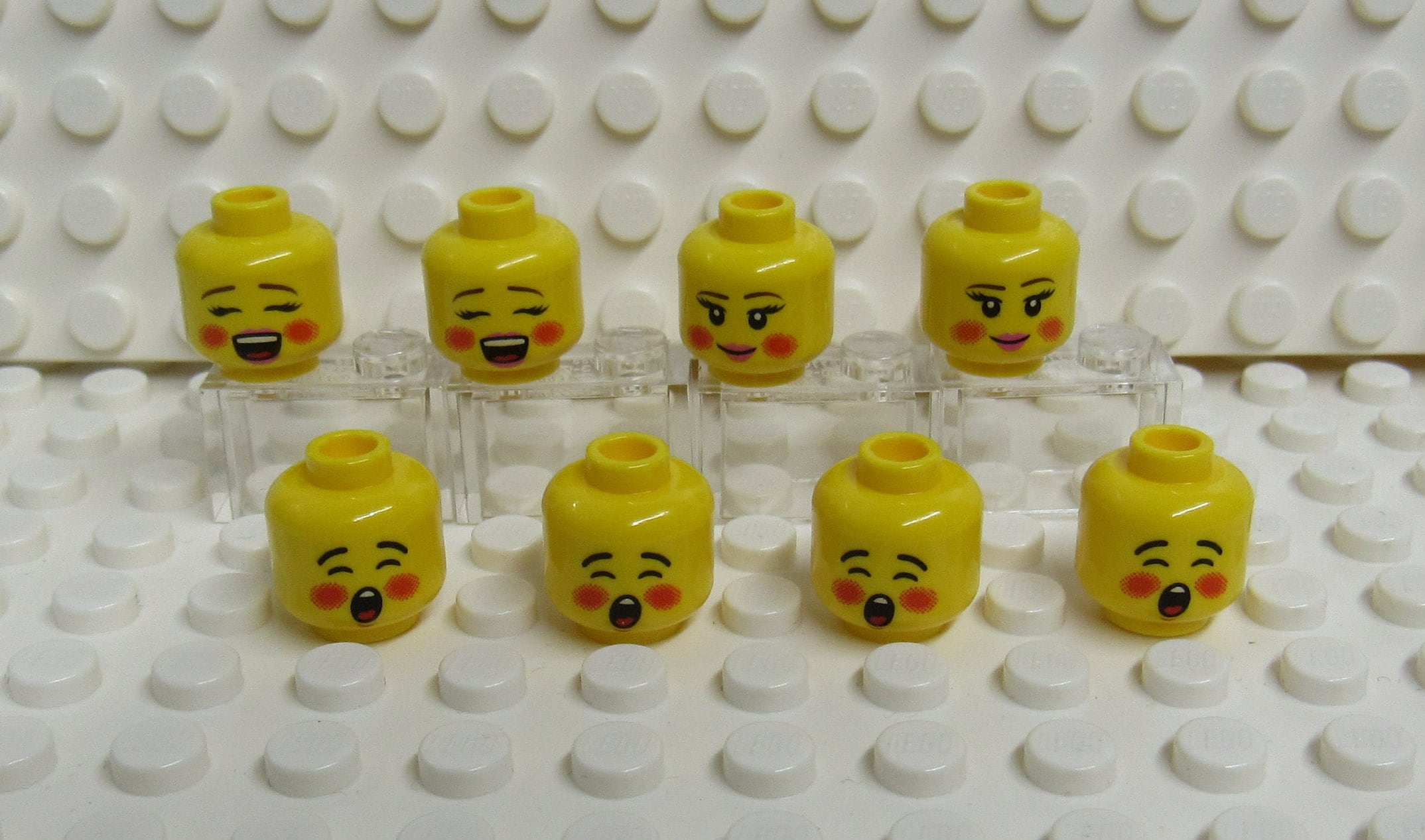 Minifigure Heads 8 Singing Carolers Genuine LEGO® - Etsy