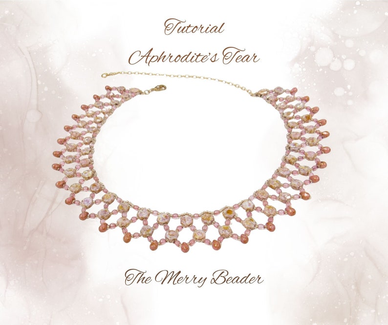 Tutorial- Pattern "aphrodite's Tear" Honeycomb and Drop Bead Necklace ...