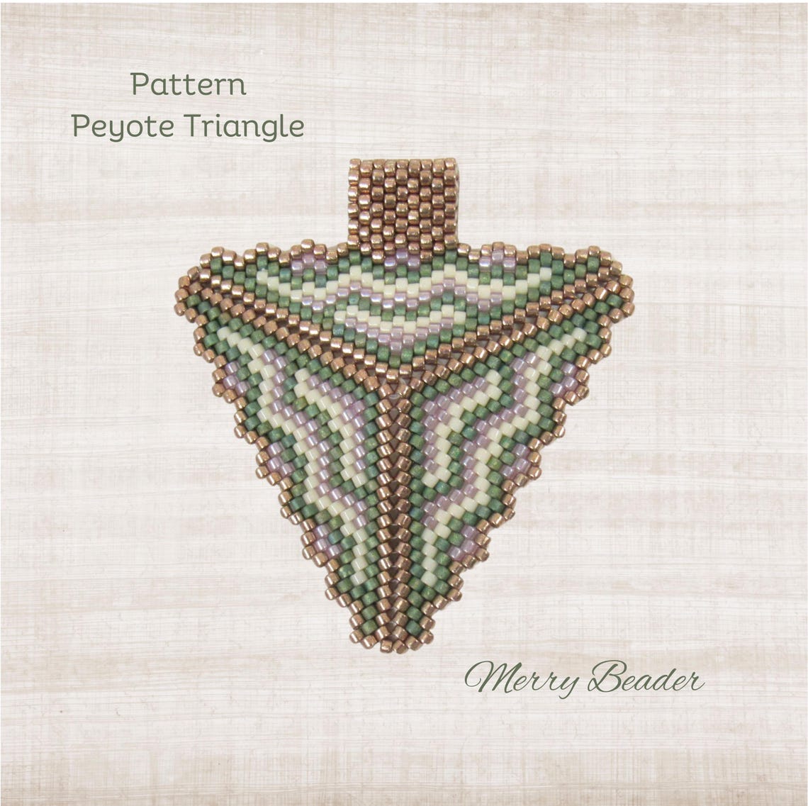 Peyote Stitch Triangle Willow Pendant Pattern With Word Chart PDF ...