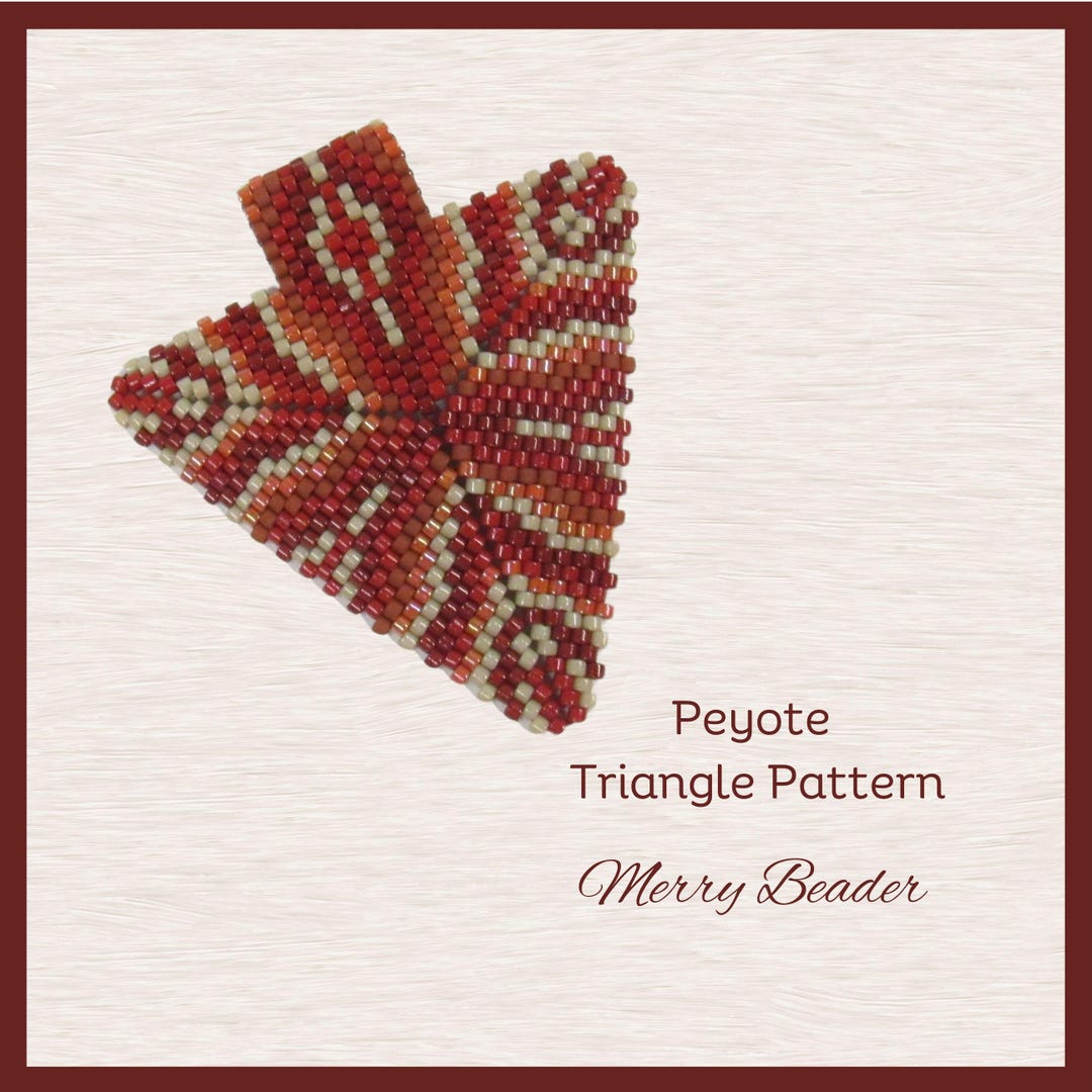 Peyote Stitch Triangle Caramel Apple Pendant Pattern With Word Chart ...