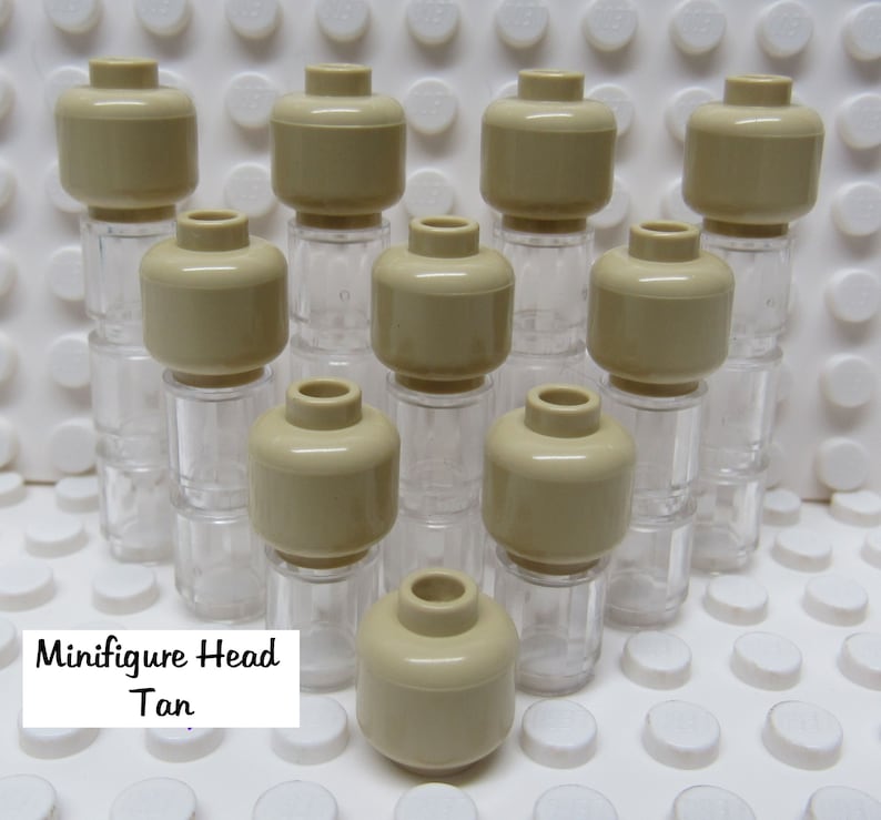 Tan Minifigure Heads LEGO® Lot of 10 - Etsy
