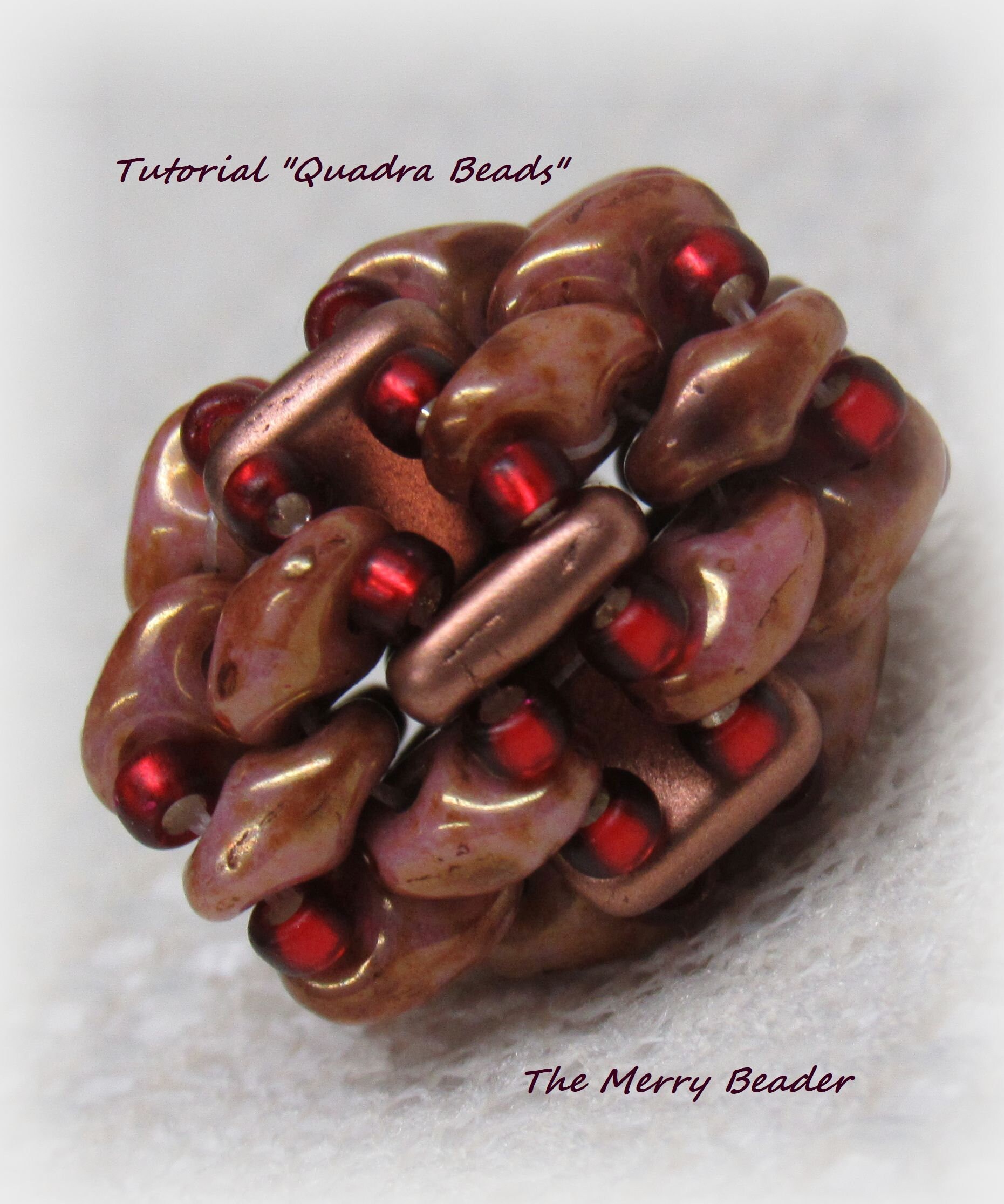 Tutorial Pattern Quadra Tile Beads Seed Beads Superduo Beads Beaded ...