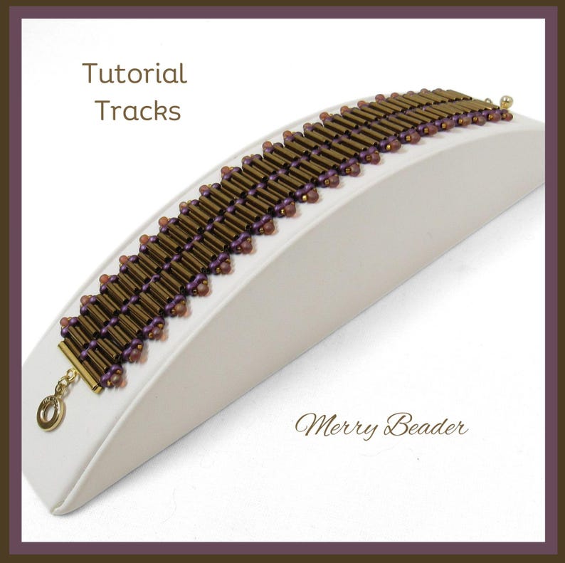 Tracks Bracelet Tutorial With Bugle Beads, Seed Beads and Two Hole ...