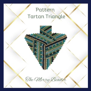Peyote Stitch Triangle Tartan Pendant Pattern With Word Chart PDF ...